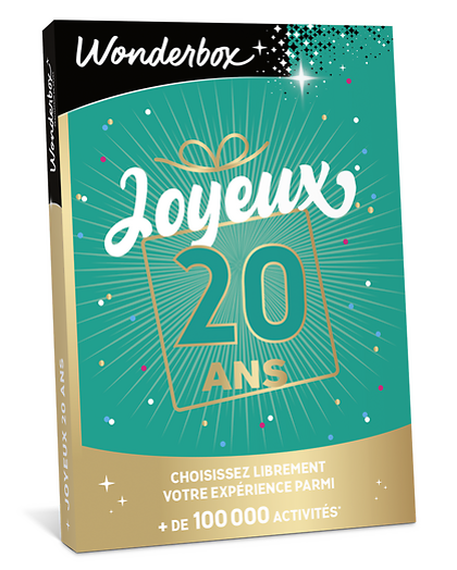 Coffret Cadeau Bon Cadeau Joyeux Anniversaire 20 ans | Wonderbox